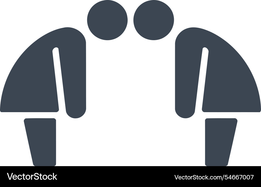 Mutual support symbol icon Royalty Free Vector Image