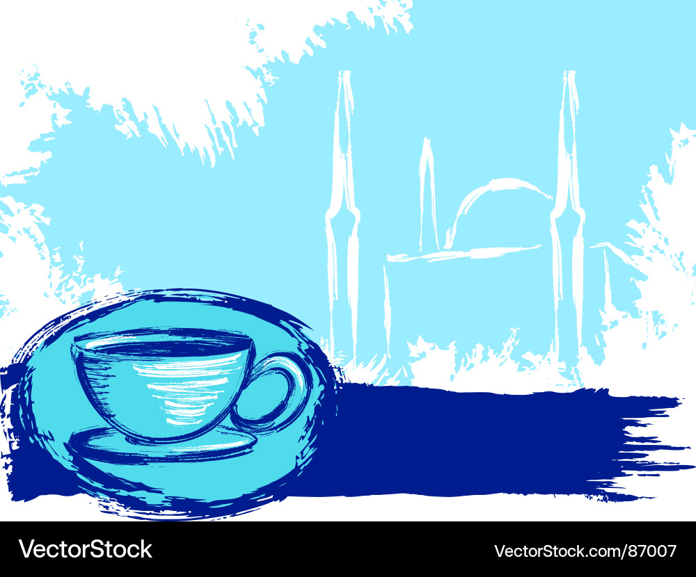 Turkish coffee background Royalty Free Vector Image