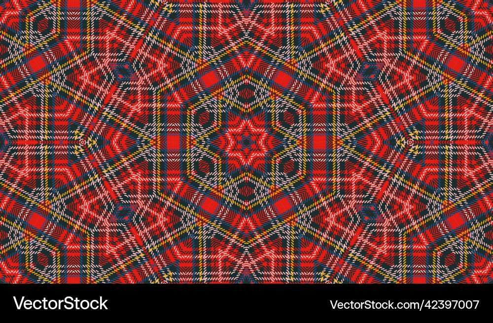 Unusual interpretation of tartan seamless pattern Vector Image