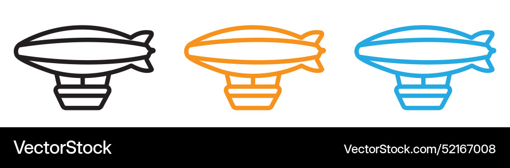 Airship icon logo set collection for web app ui Vector Image