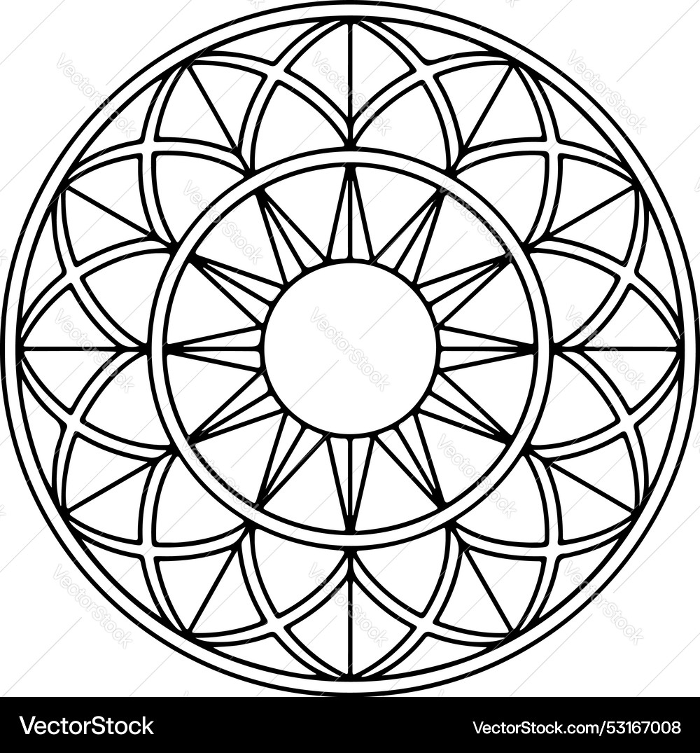 Simple Mandala Flower Vector Images (over 8,600)