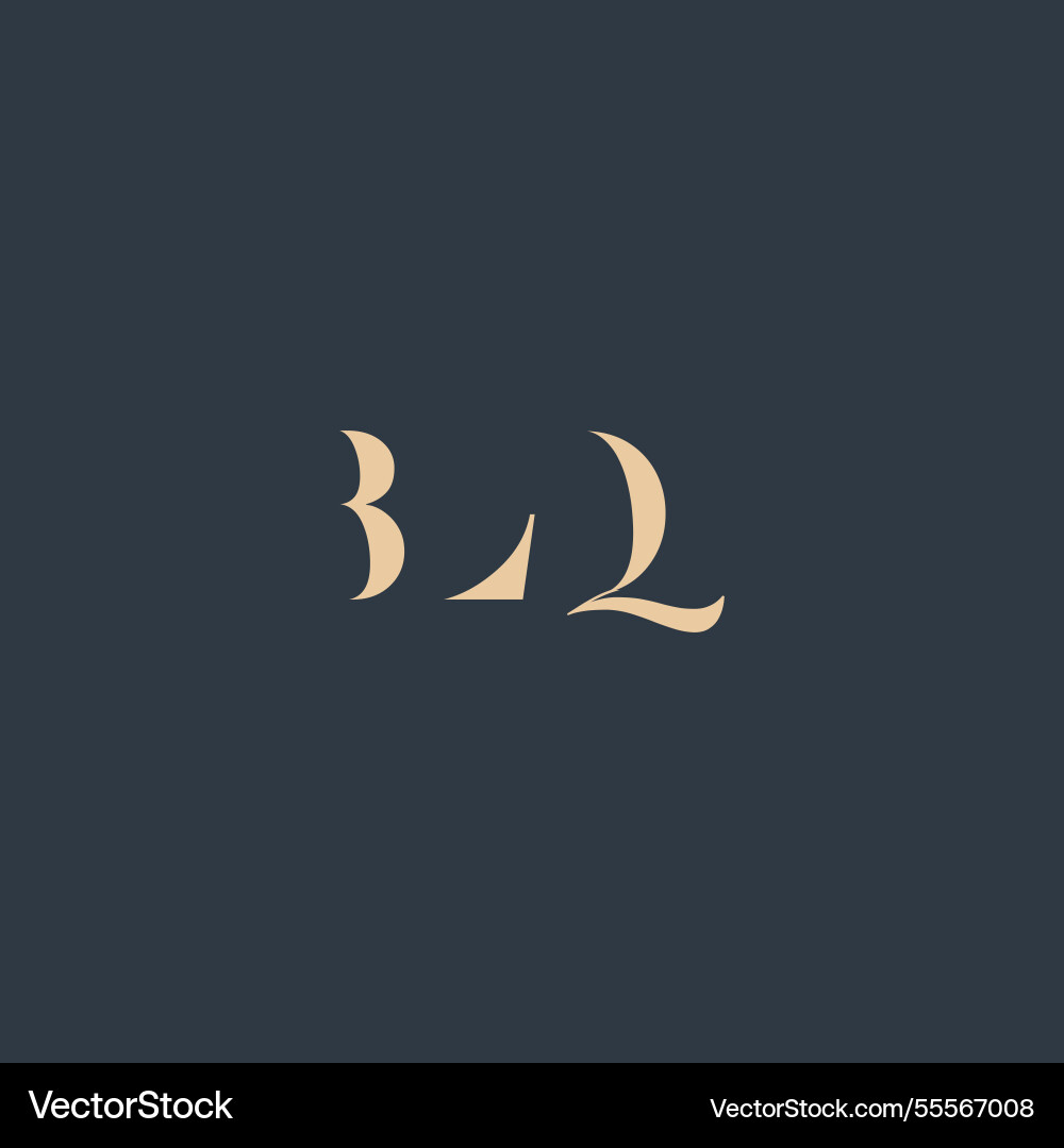 Blq abstract letter logo Royalty Free Vector Image