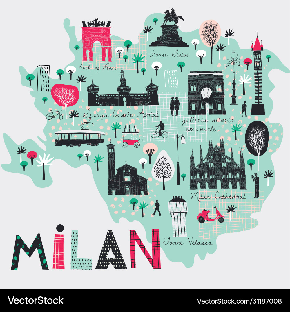 Milano Landmark Icon Vector Images (over 260)