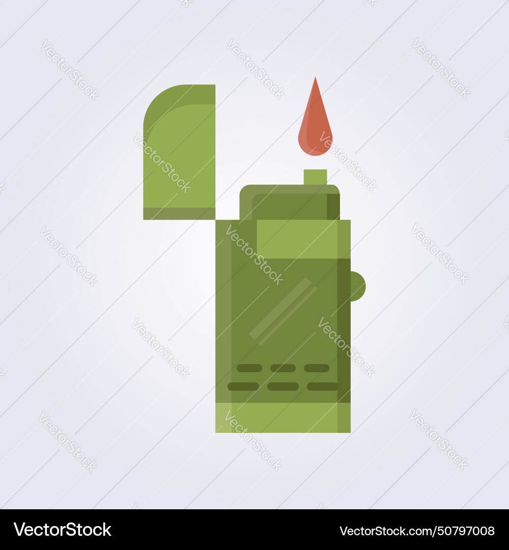 Colored flat icon lighter logo design Royalty Free Vector