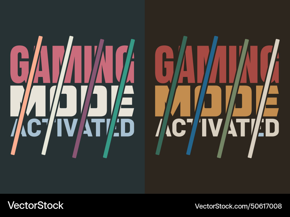 Gaming mode activated Royalty Free Vector Image