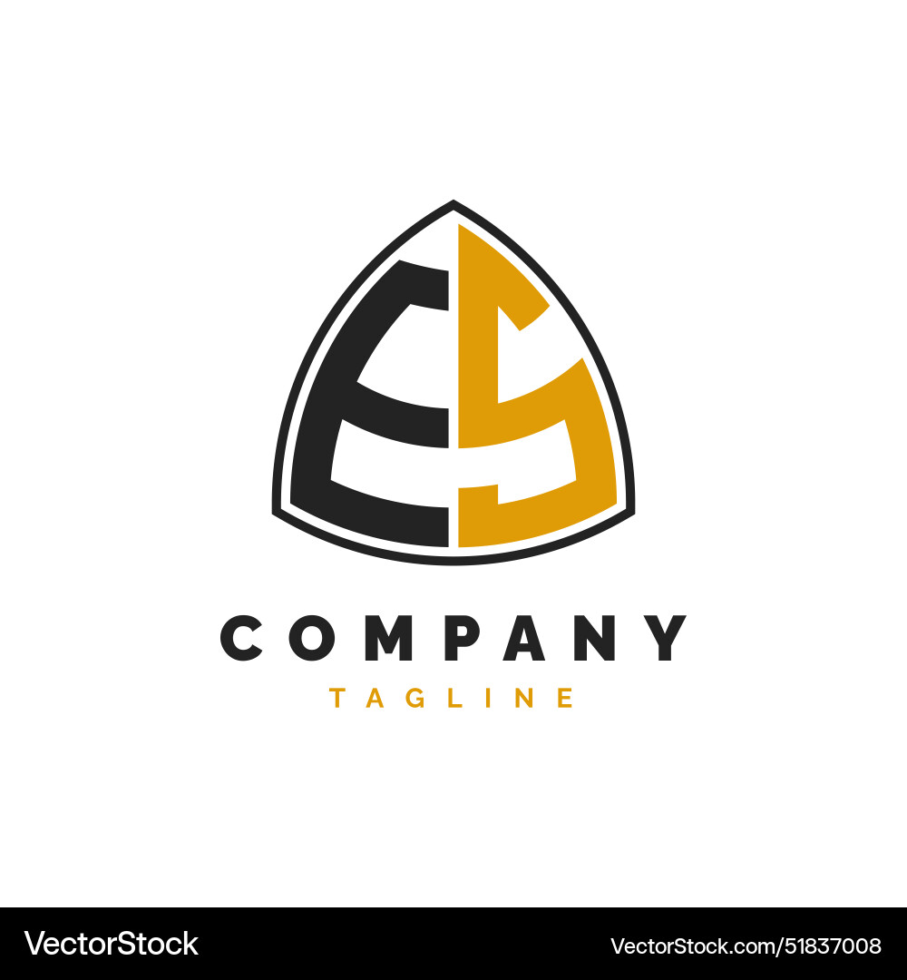 Initial letter es logo design alphabet Royalty Free Vector