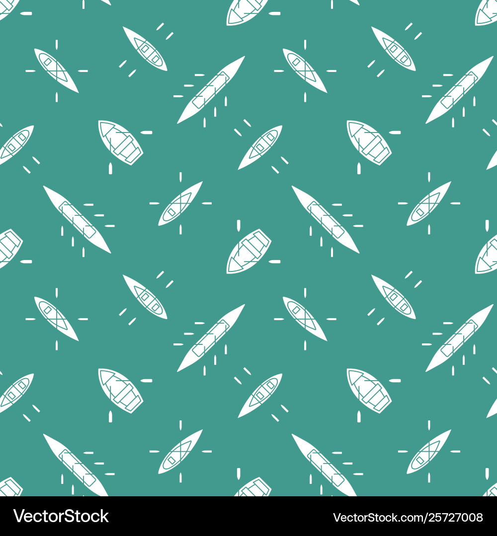 Ocean Boats Seamless Pattern Royalty Free Vector Image