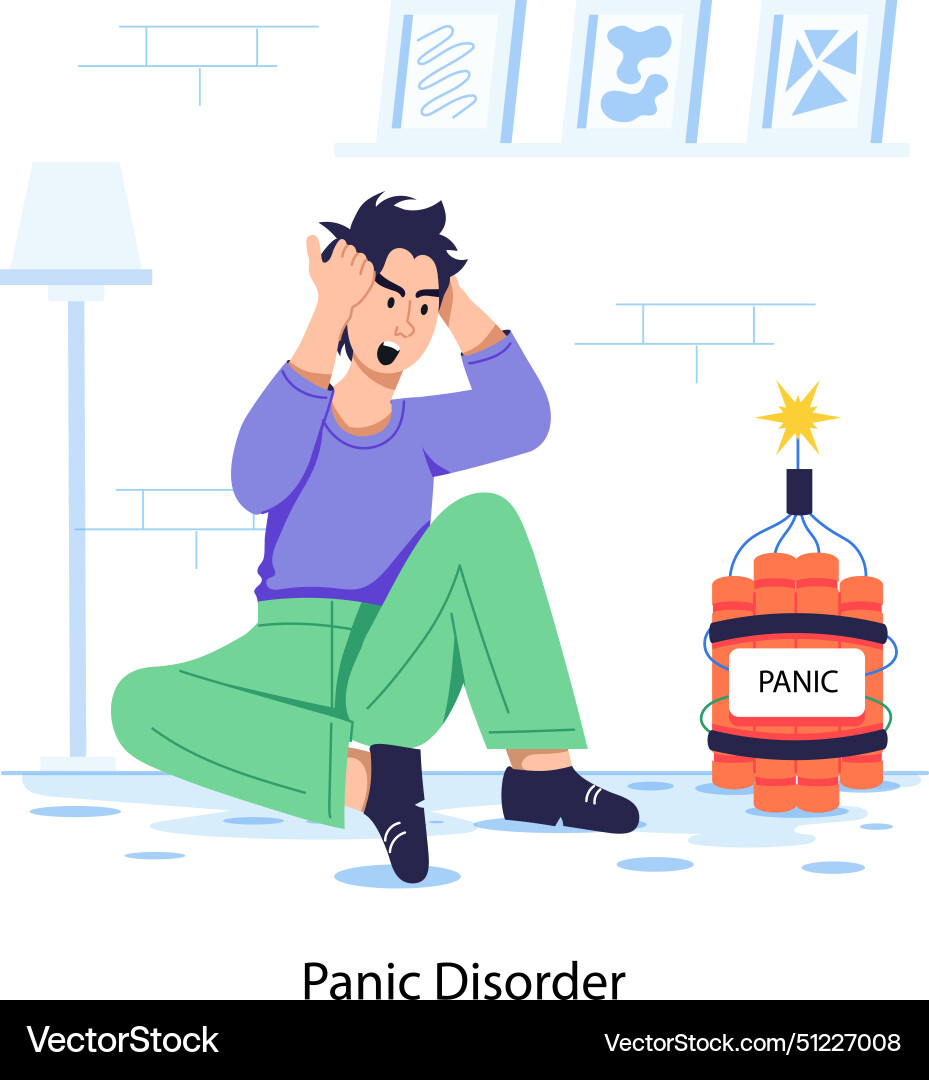 Panic disorder Royalty Free Vector Image - VectorStock