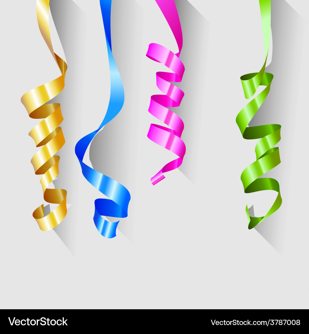 Party background with color streamers Royalty Free Vector