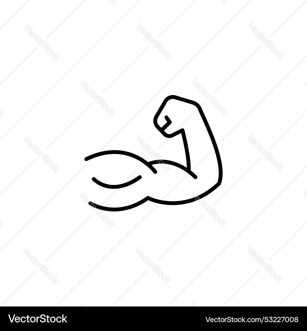 Strong hand icon set muscle flex power symbol Vector Image