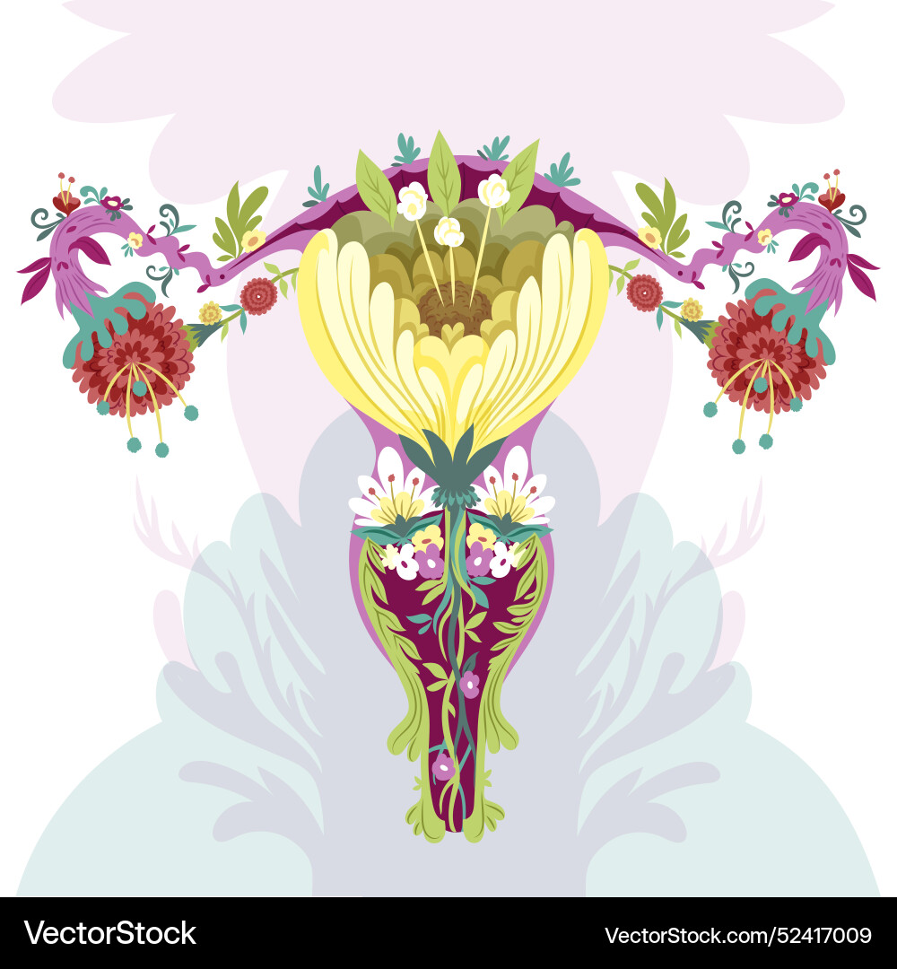 Abstract female reproductive system Royalty Free Vector
