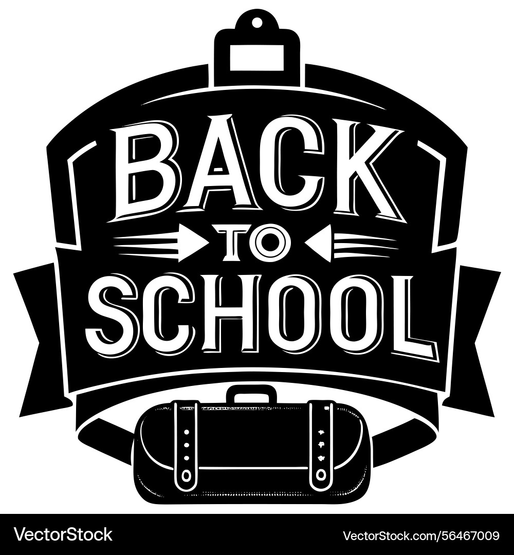 Back to school typography design with vintage Vector Image