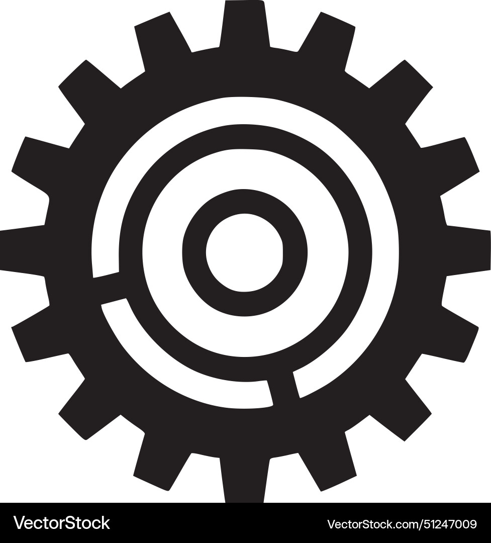 Gear - minimalist and simple silhouette Royalty Free Vector