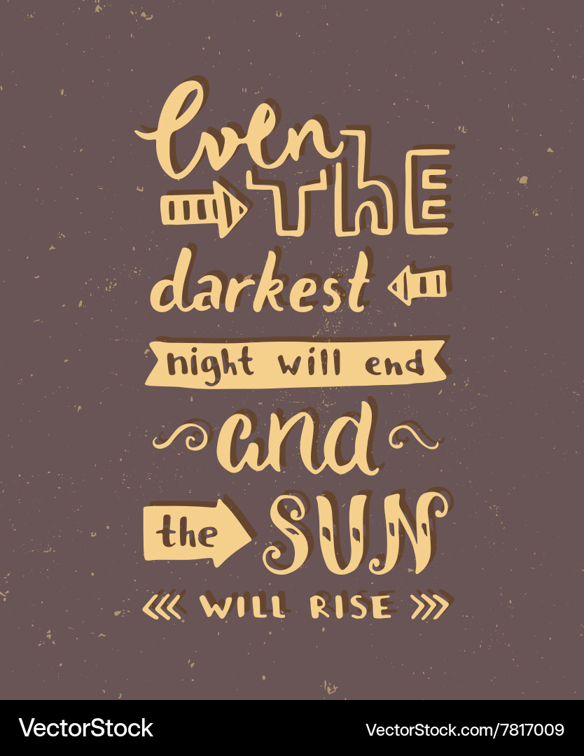 Hand drawn lettering poster Royalty Free Vector Image