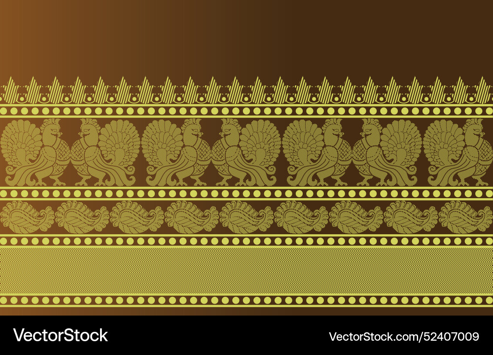 Indian ethnic sari design which is originated Vector Image
