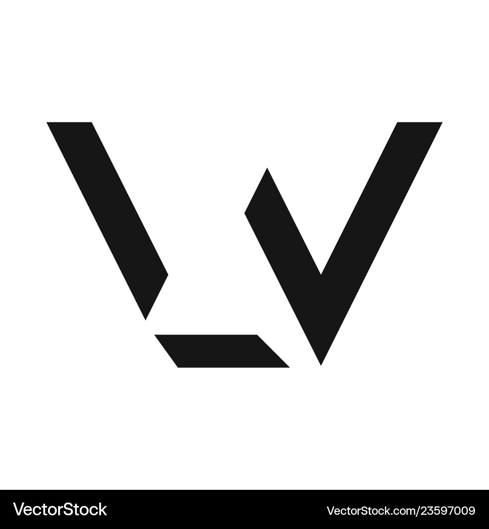 Lv logo monogram Royalty Free Vector Image - VectorStock