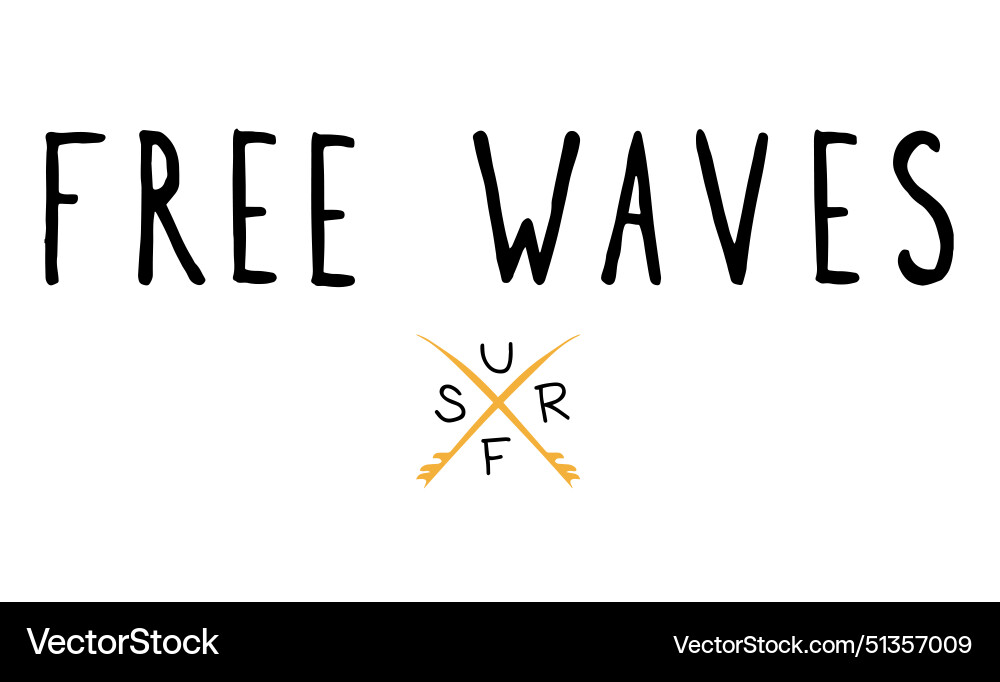 Surf board hand sketch graphic print design Vector Image