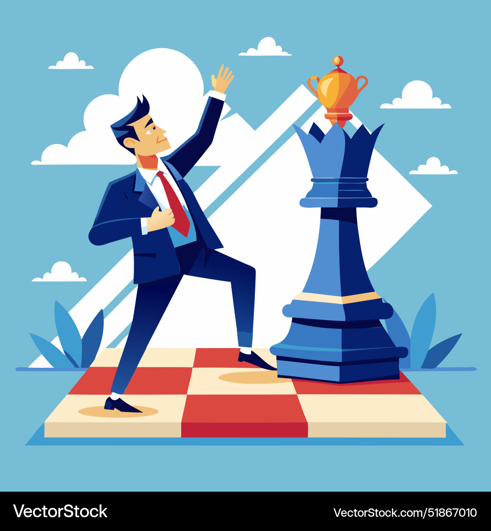 Business victory chess strategy innovation Vector Image