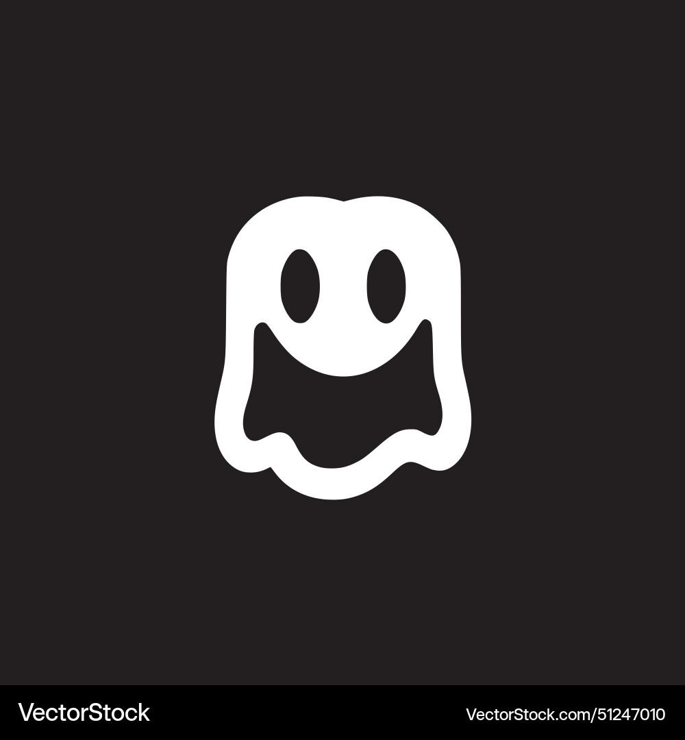 Ghost - minimalist and simple silhouette Vector Image