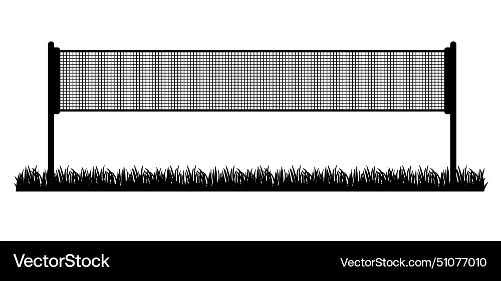 Indoor empty badminton net for court Royalty Free Vector