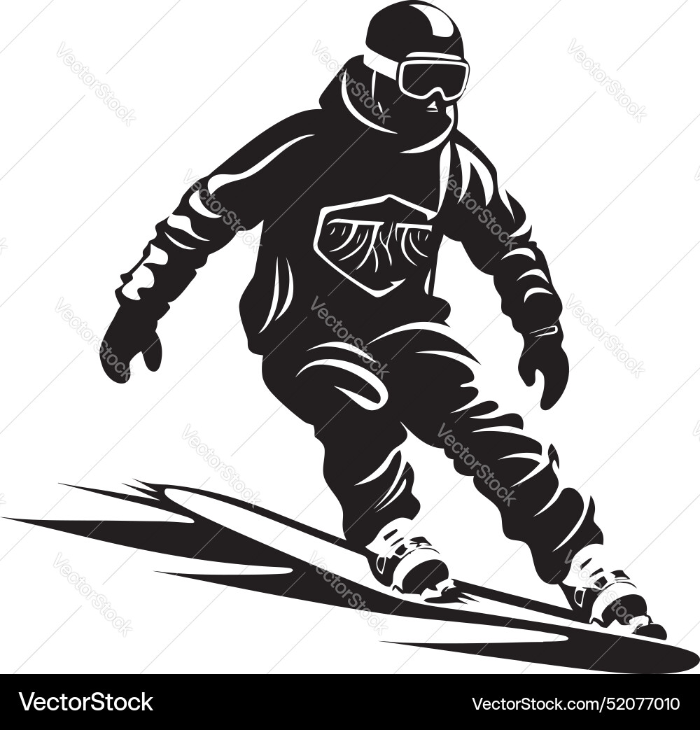 Mountain carver snowboarding man icon design Vector Image