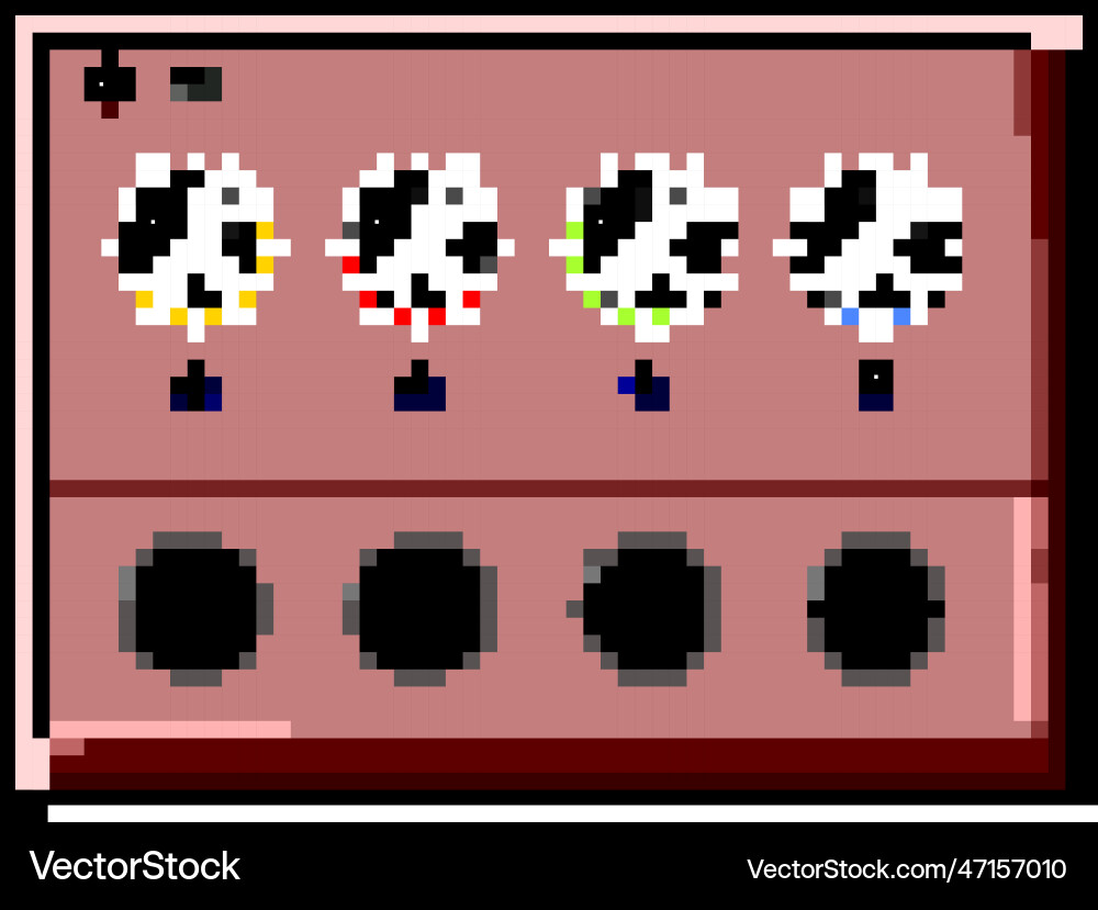 Sound audio mixer game pixel art Royalty Free Vector Image