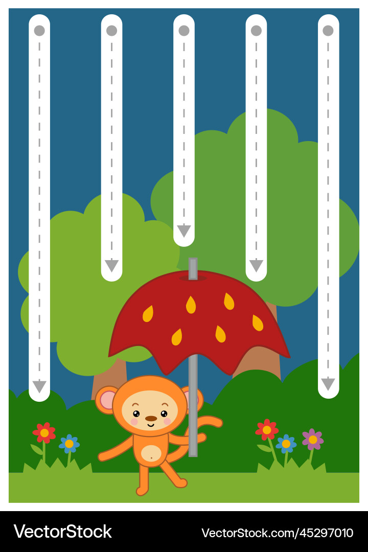 Trace the dotted lines education game Royalty Free Vector