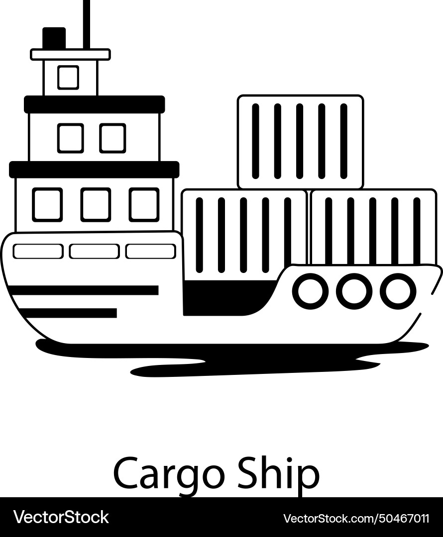 Cargo ship Royalty Free Vector Image - VectorStock