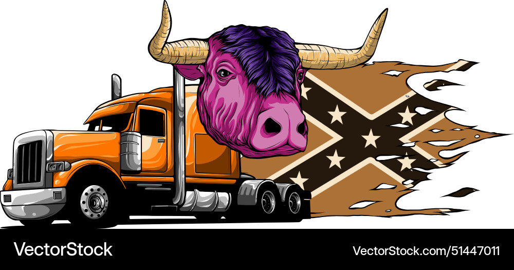 Draw semi truck vehicle design Royalty Free Vector Image