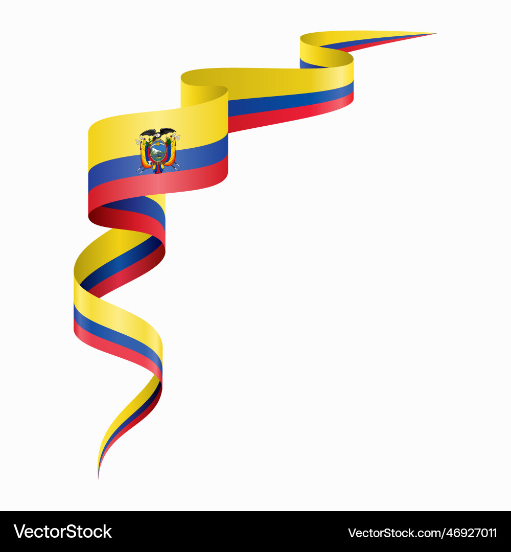 Ecuadorian flag wavy abstract background Vector Image
