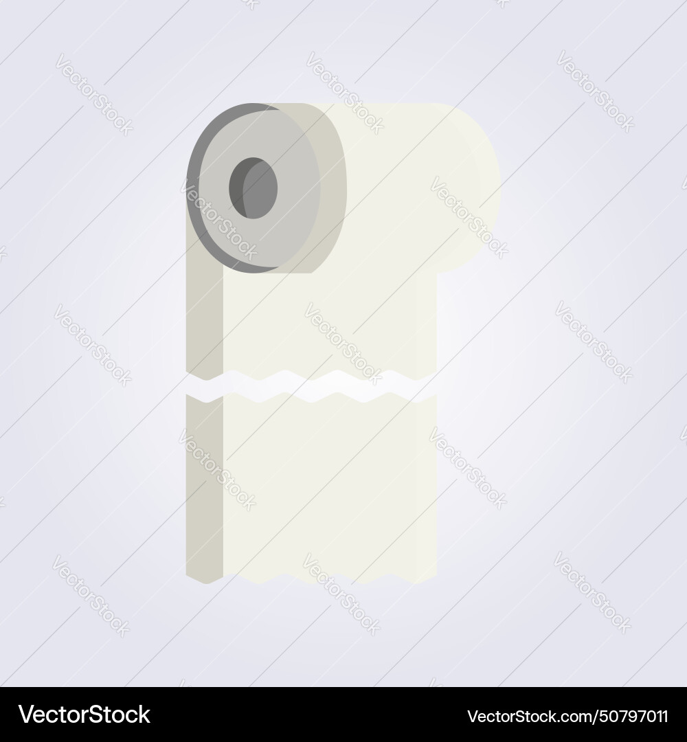Flat icon of tissue roll logo design Royalty Free Vector