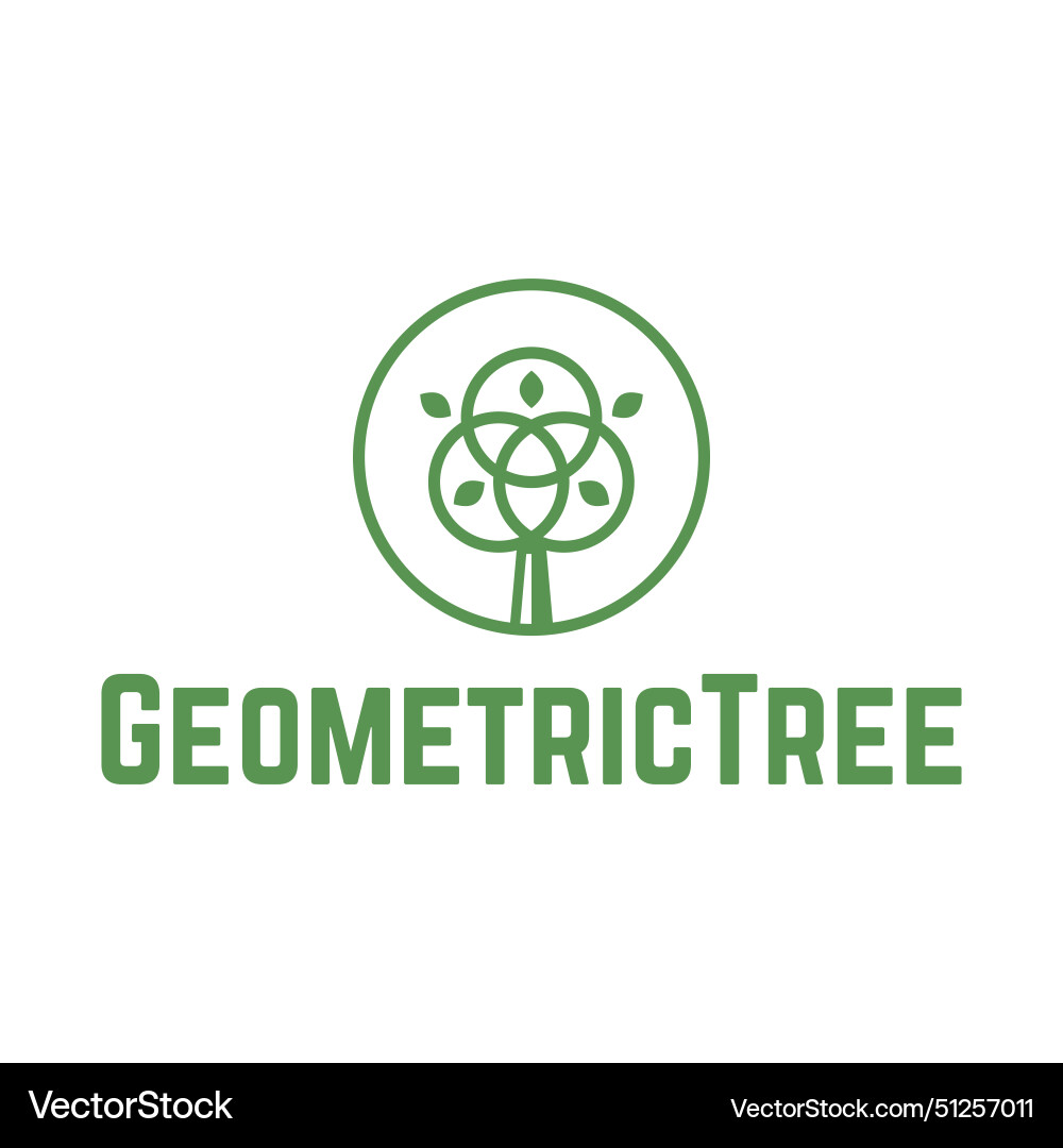 Geometric tree logo Royalty Free Vector Image - VectorStock