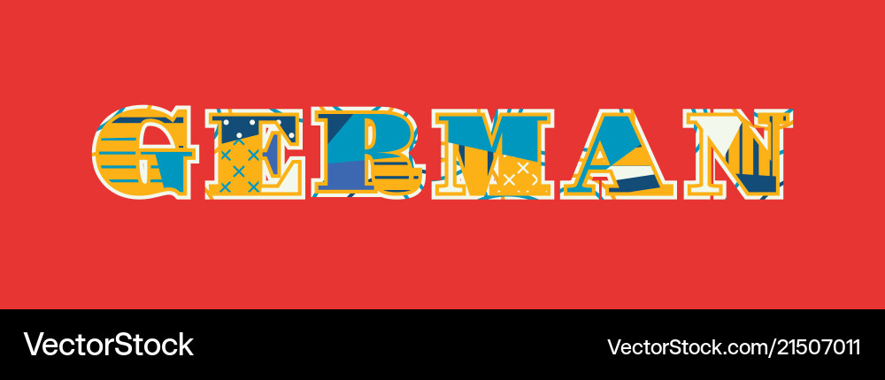 German concept word art Royalty Free Vector Image