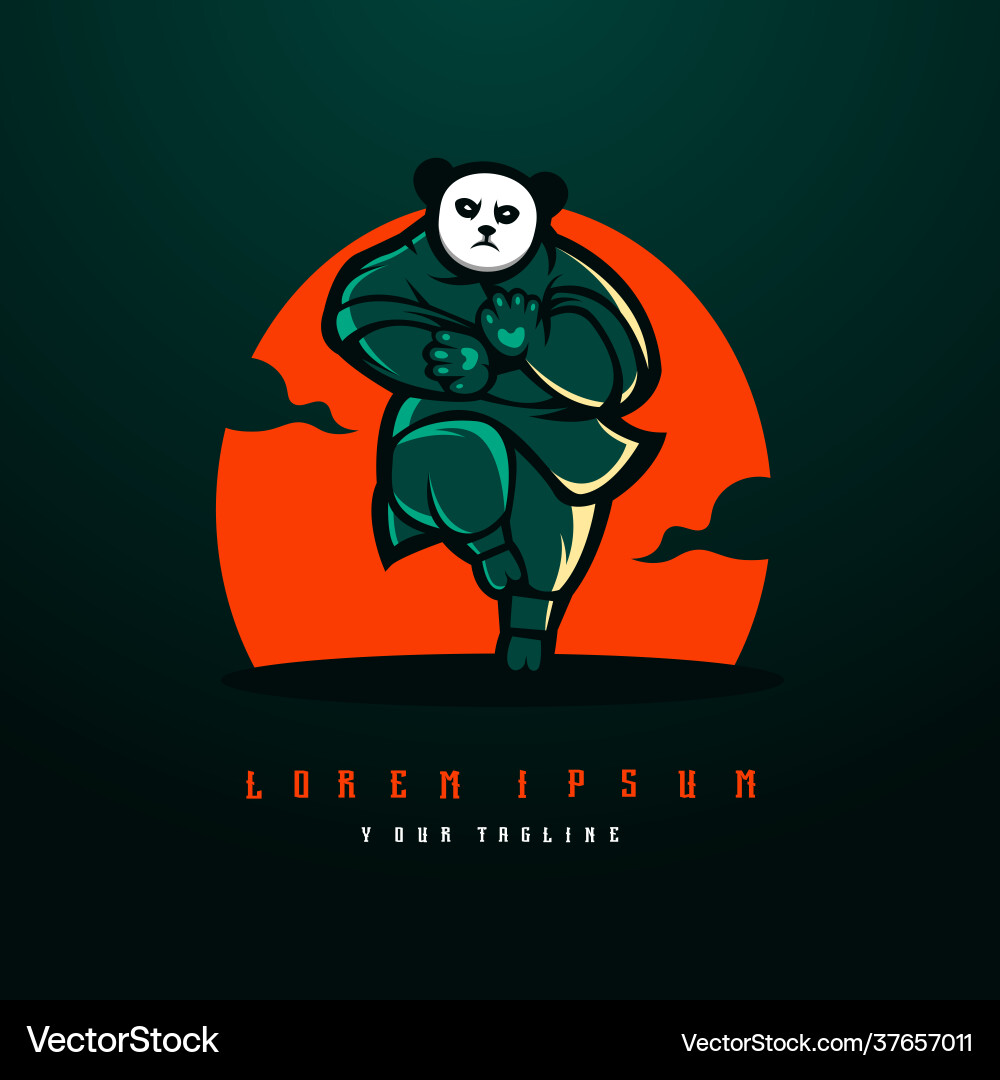 Panda warrior Royalty Free Vector Image - VectorStock