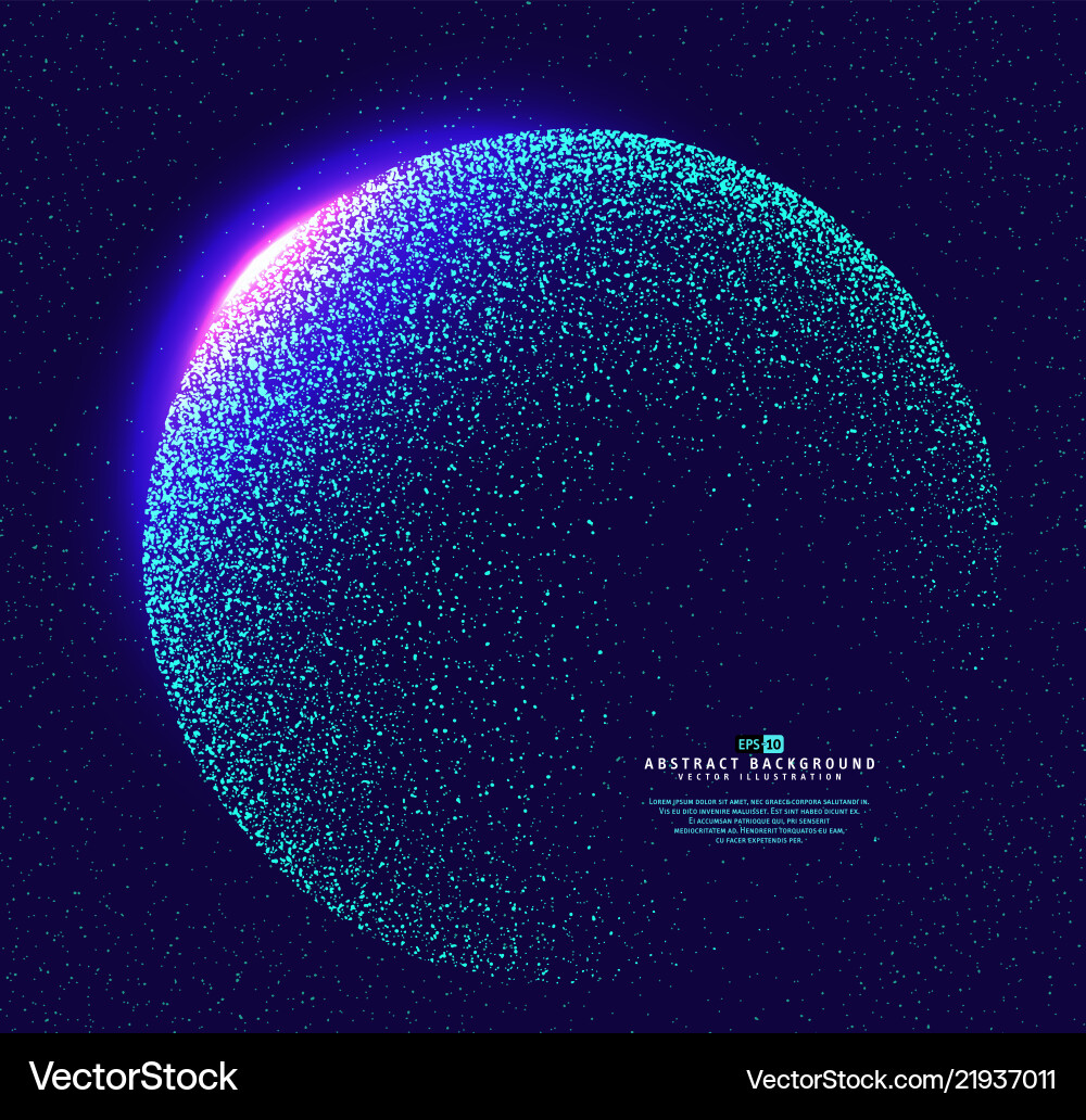 Particles constructed the world globe Royalty Free Vector