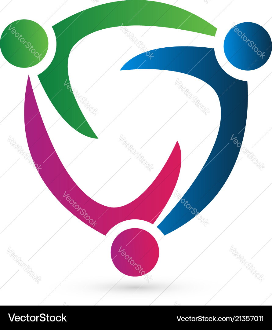 Team Leute Synergie Logo Symbol Lizenzfreies Vektorbild