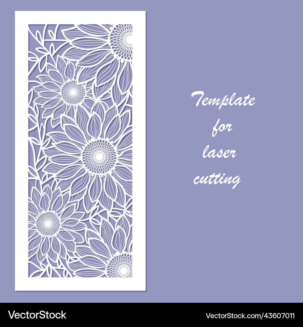 Template for laser cutting of any materials Vector Image