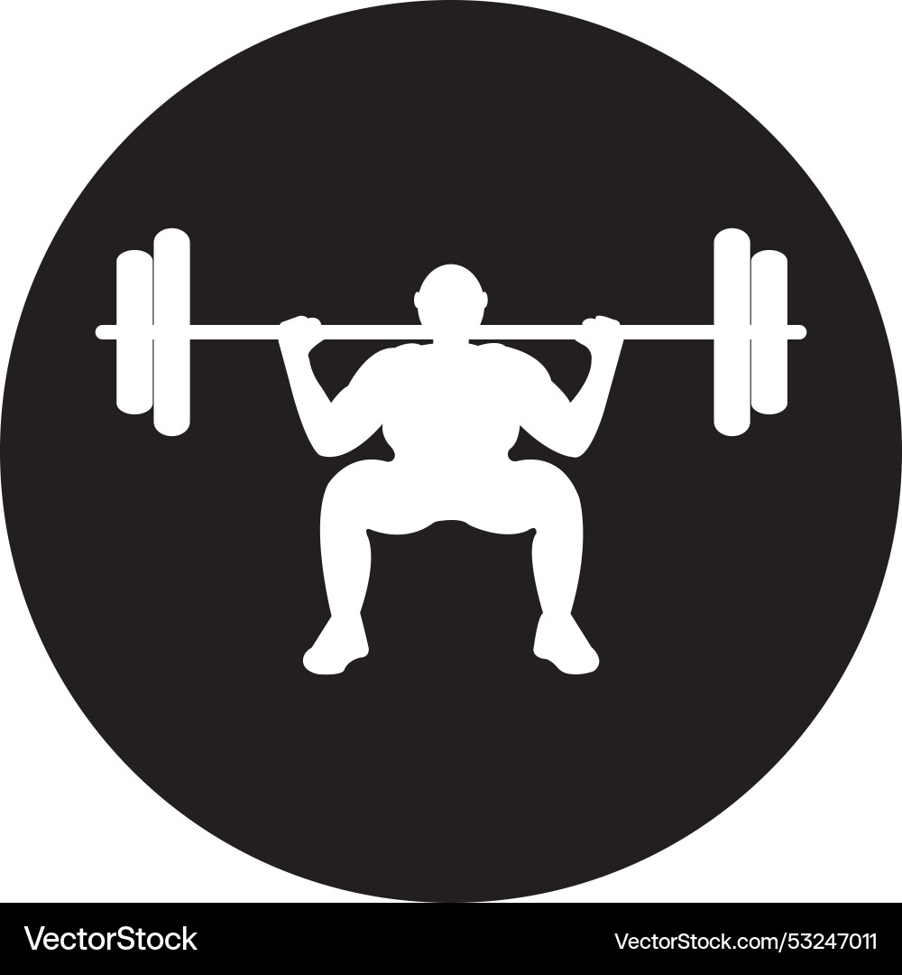 Weightlifter Icon - Strength Royalty Free Vector Image