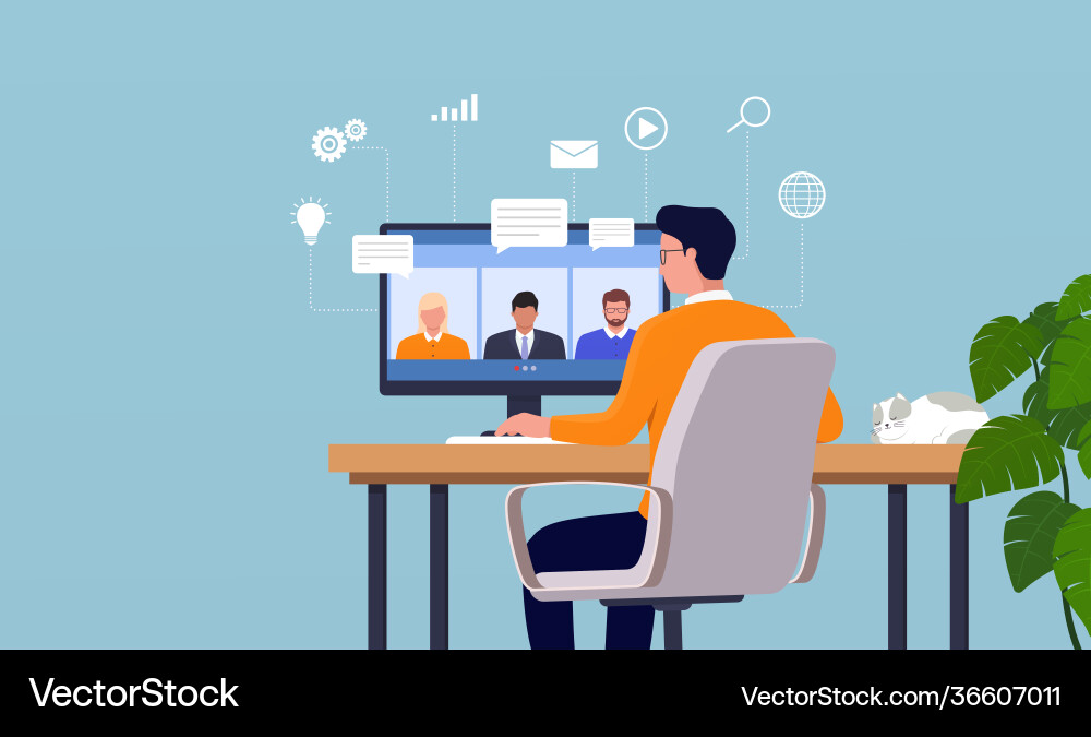 Telecommute Vector Images (over 3,500)