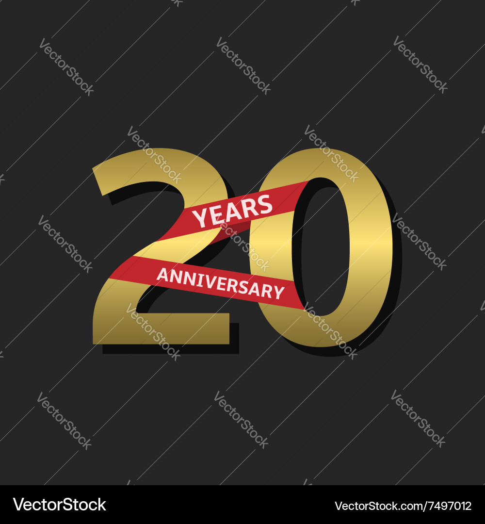 20 years anniversary Royalty Free Vector Image
