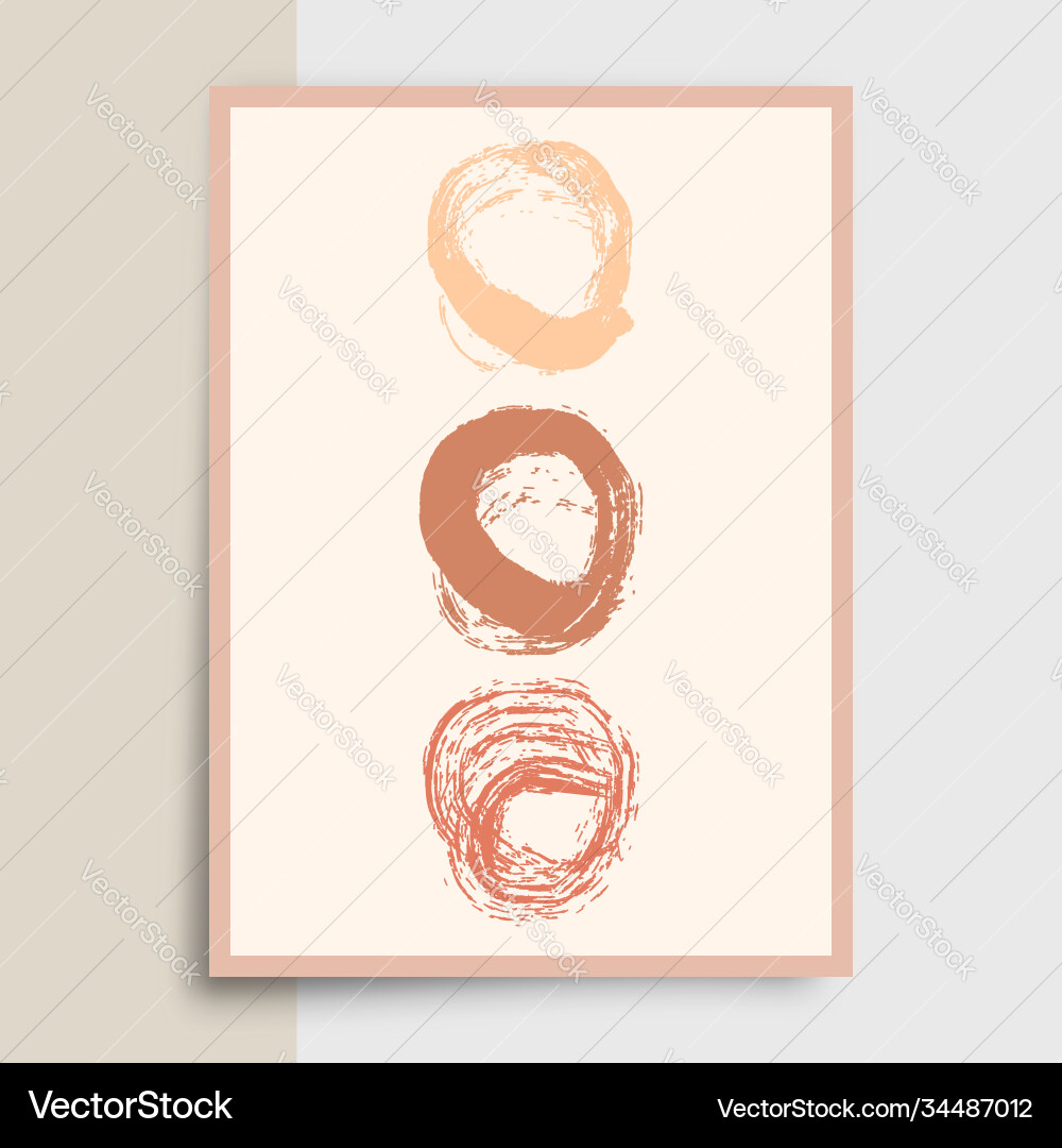 Abstract minimalistic typography with hand drawn Vector Image