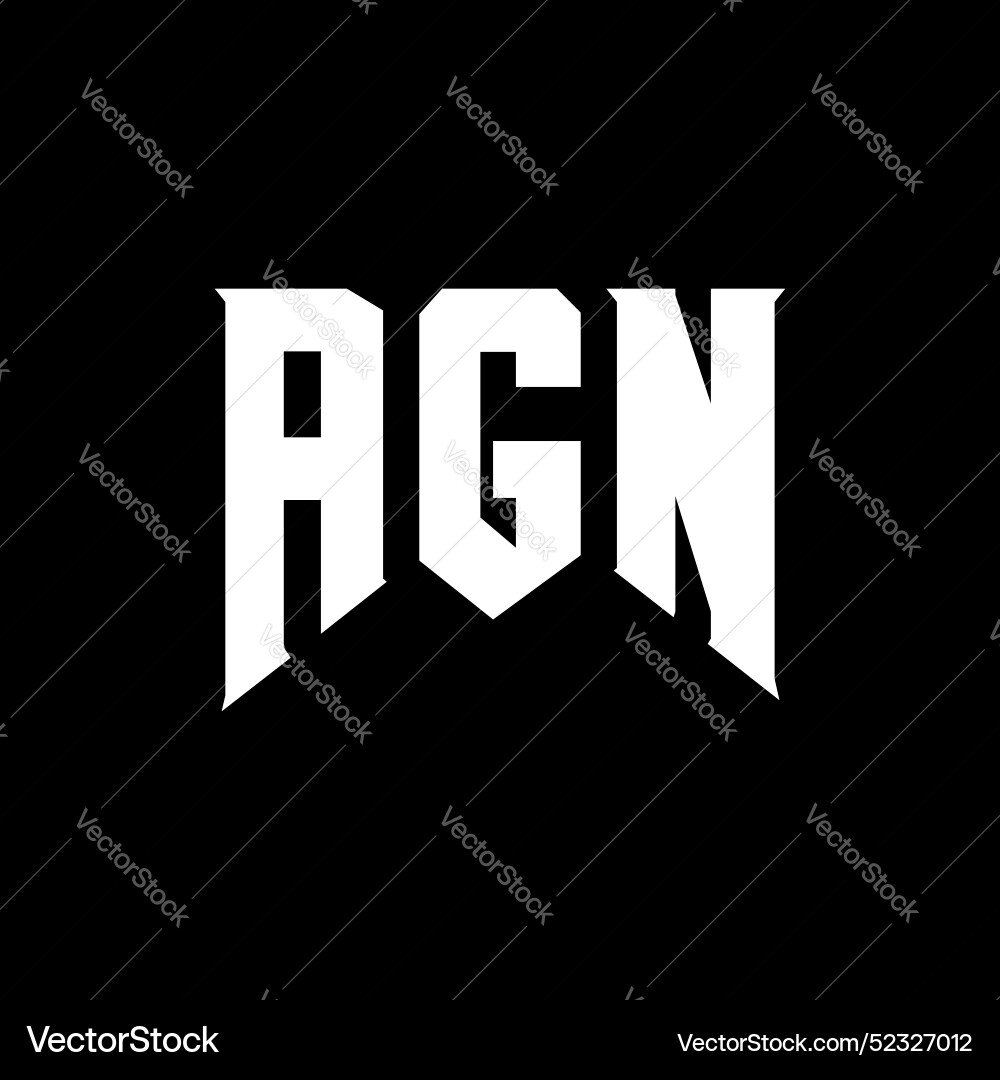 Agn letter logo design for technology company Vector Image