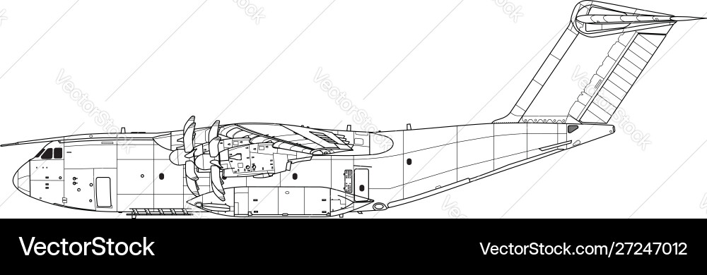 Airbus a400m atlas Royalty Free Vector Image - VectorStock