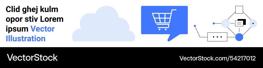 Cloud computing e-commerce chat and modern Vector Image