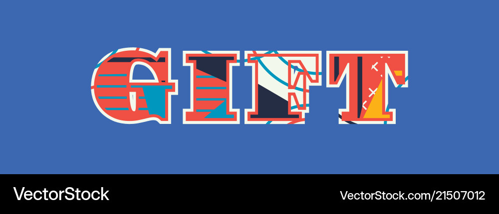 Gift concept word art Royalty Free Vector Image