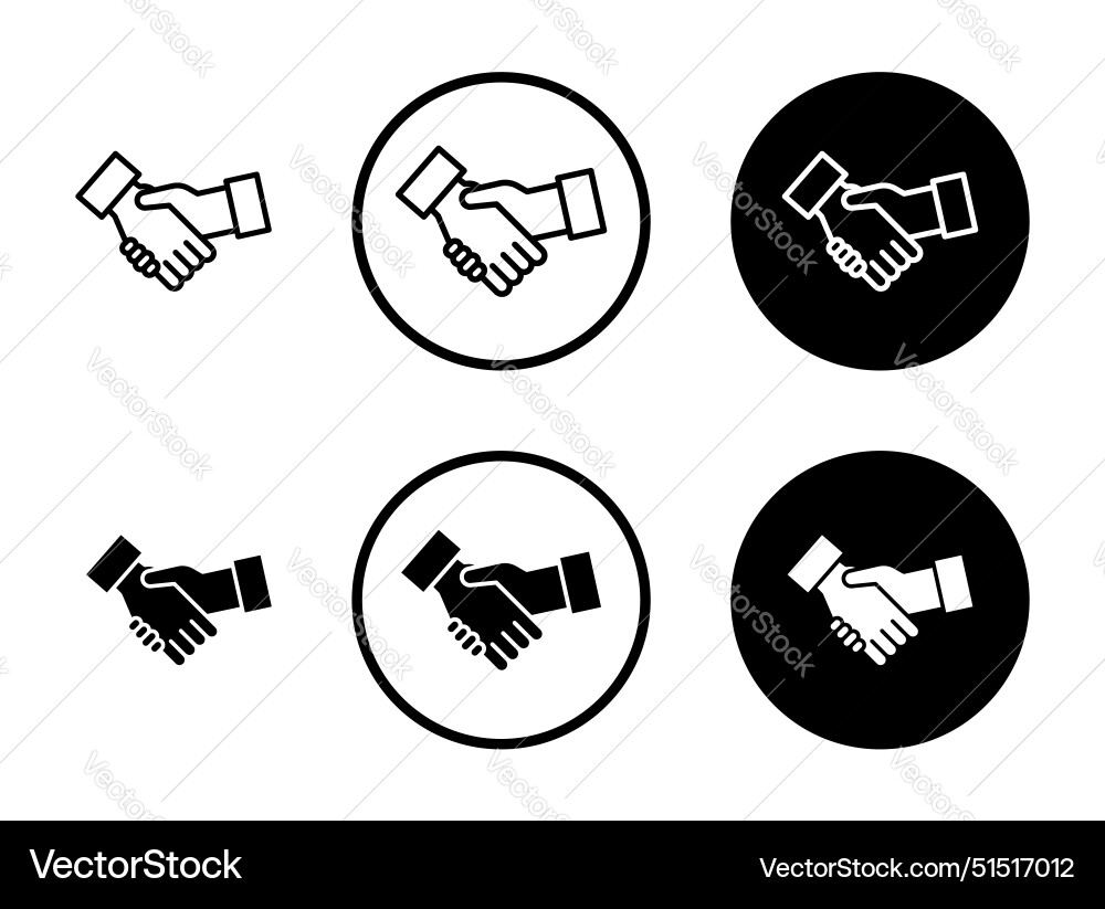 Handshake icon Royalty Free Vector Image - VectorStock