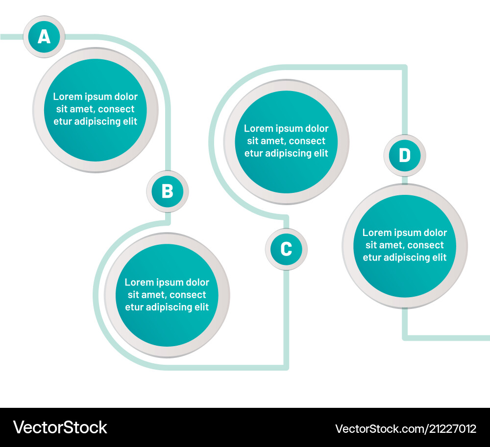 Infographic four step circles Royalty Free Vector Image