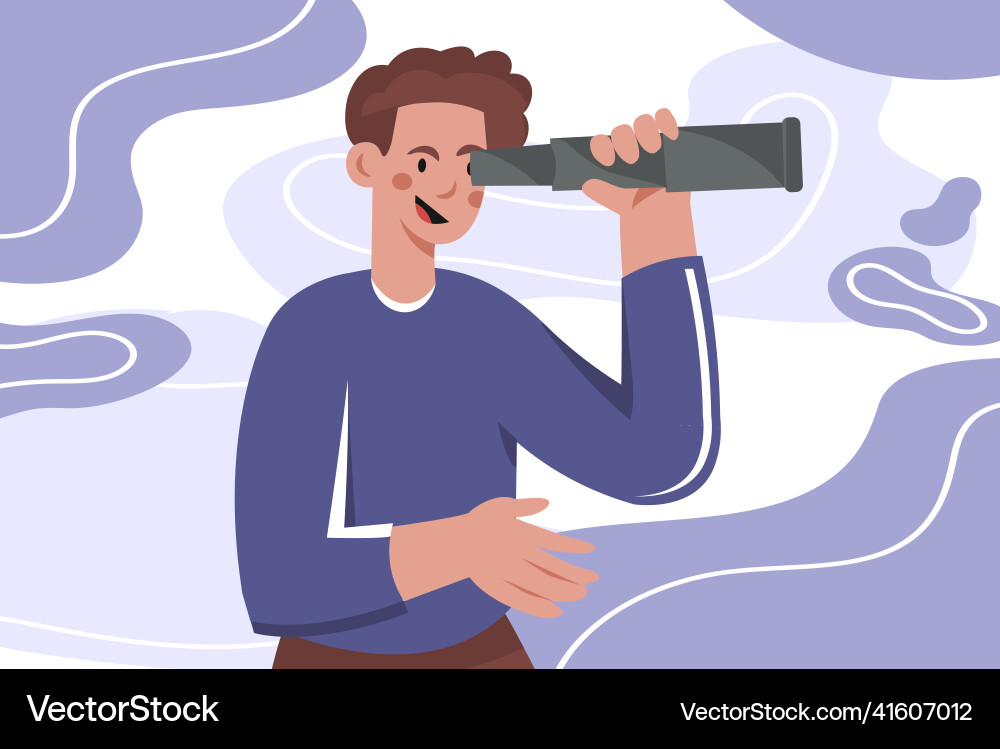 Man searching something Royalty Free Vector Image