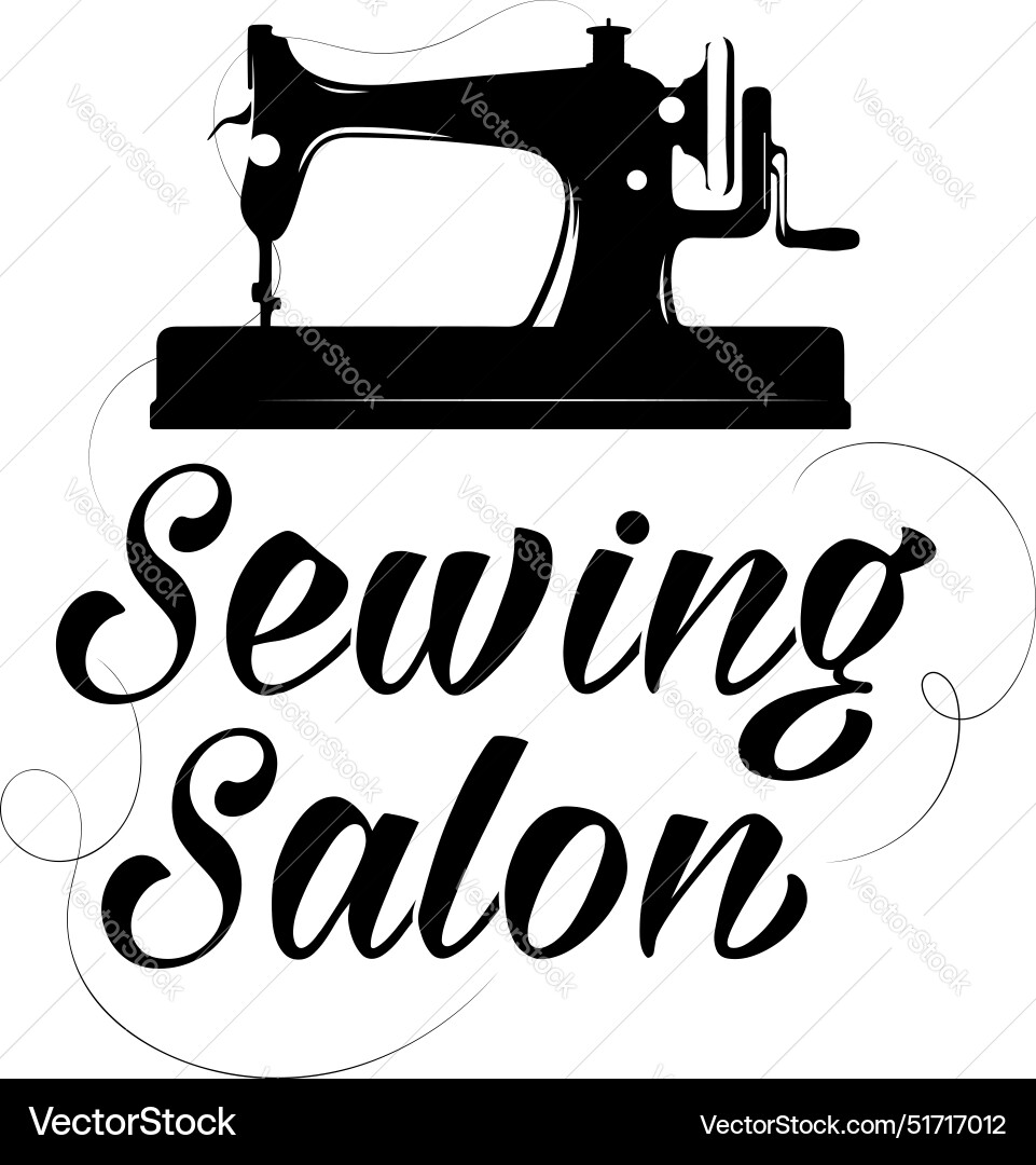 Sewing machine sign for hand sewing and sewing Vector Image