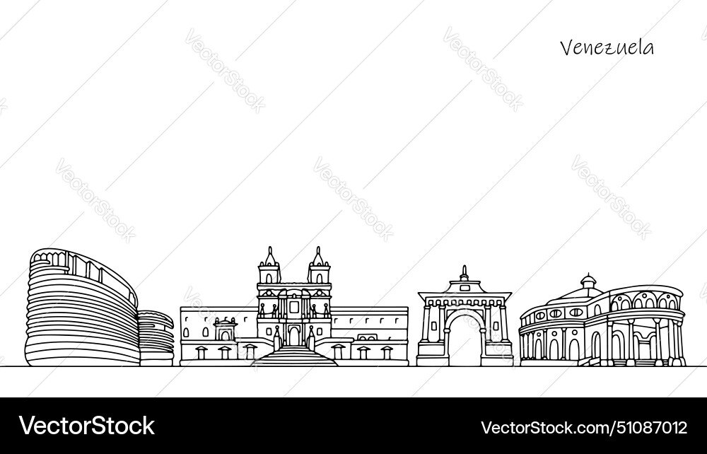 Sights of venezuela Royalty Free Vector Image - VectorStock